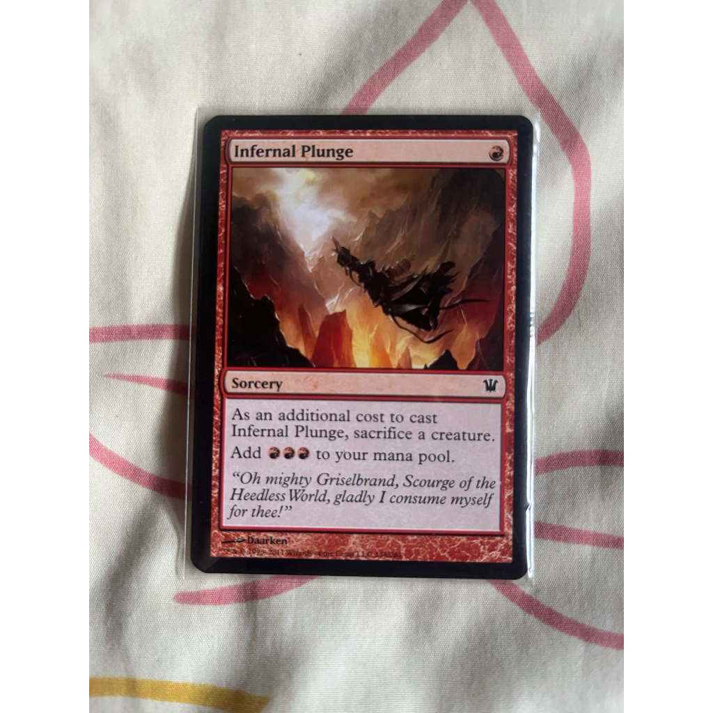 MTG Card Infernal Plunge Red Magic the gathering EDH Model ISD Ex-Nm ...