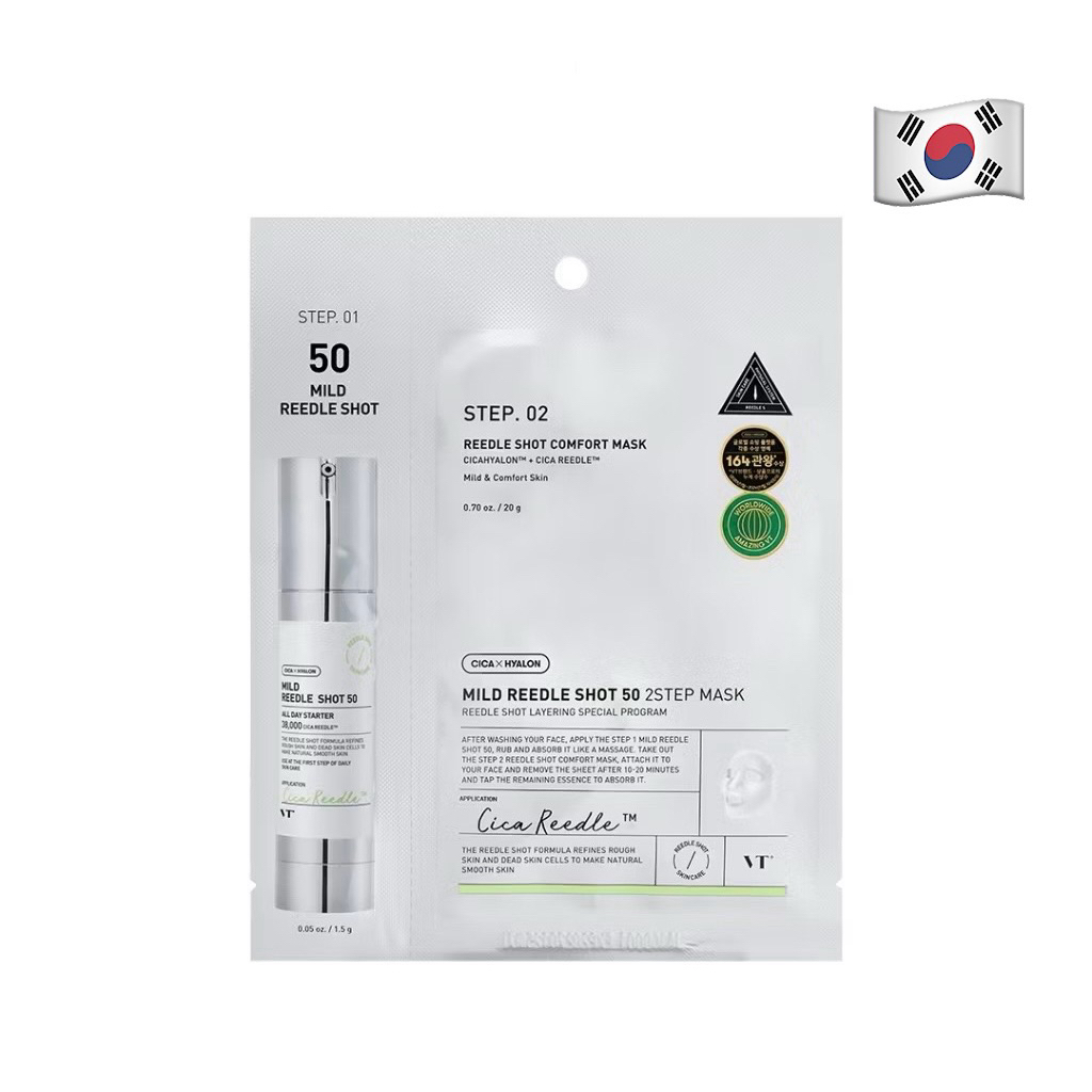 [VT] Reedle Shot 100 2-Step Face Mask (50/100/300/700) Skin Care All-in ...