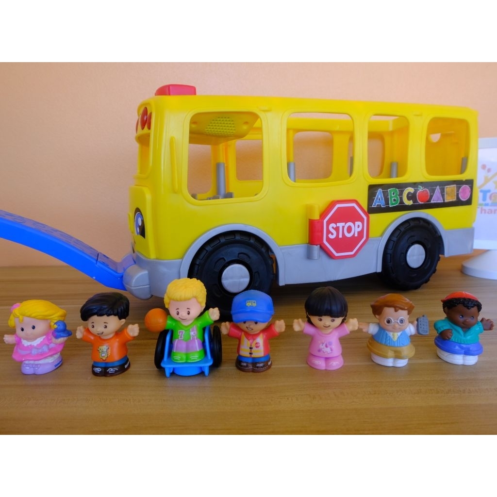 Fisher-Price Little People Big Yellow School Bus Musical Pull Toy ...