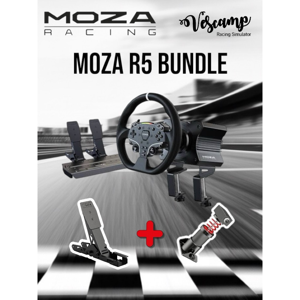 MOZA R5 Bundle Steering Wheel Set Model MZ-RS20 R5 PC Support | Shopee ...