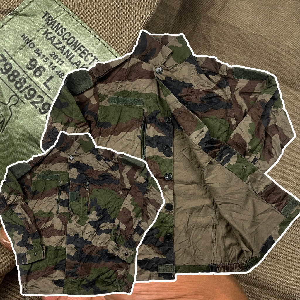 Vintage French Army F2 CCE Field Jacket Woodland Camo France Military ...