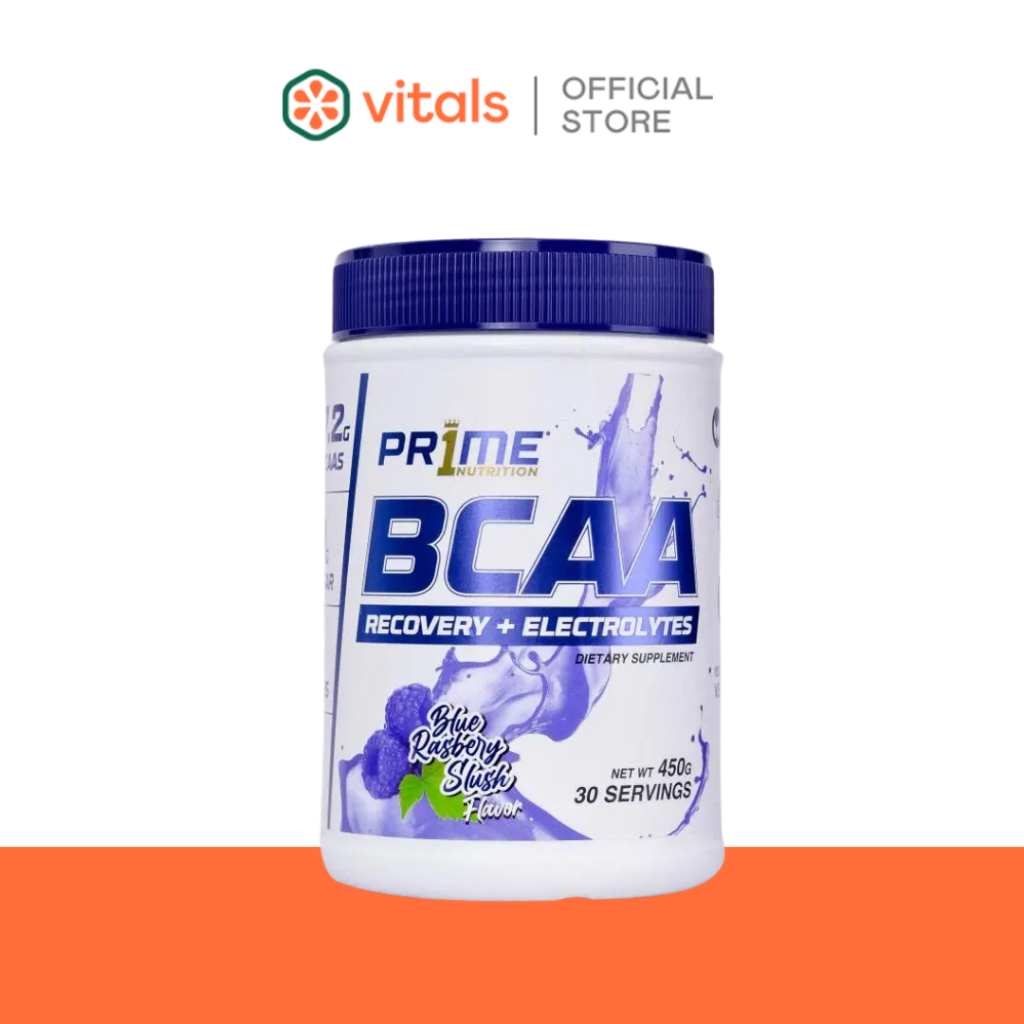 PR1ME BCAA Blue Raspberry Slush (450g) l Prime Plus Mixed Berry Flavor ...