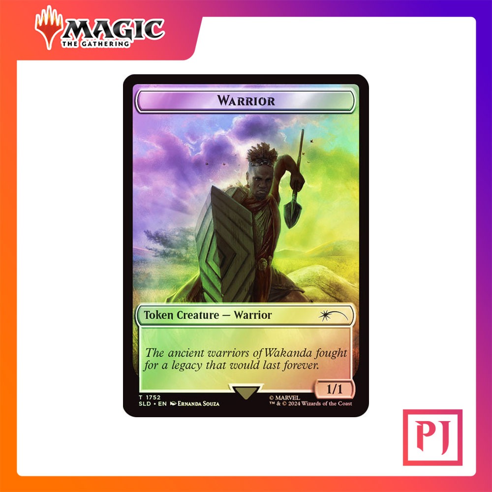 [MTG] Warrior TOKEN (Marvel) (Borderless) [SLD] [TOKEN] [COMMON] [FOIL ...