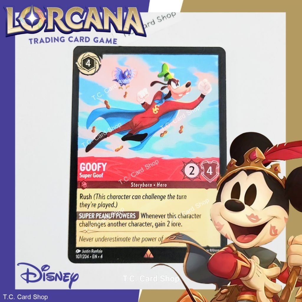 Goofy-Super Goof R 107/204-Disney Lorcana (Disney Lorcana) (Ursula's ...