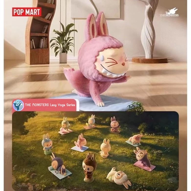 Random Design Labubu THE MONSTERS Lazy Yoga Series Figures Popmart [Win ...