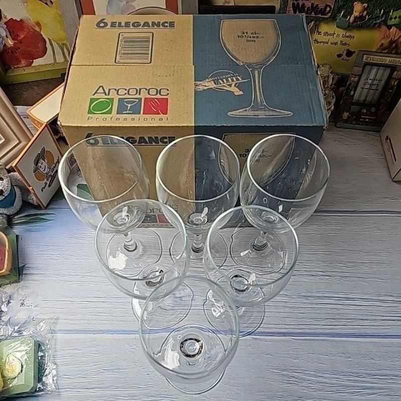 Arcoroc France Wine Glass Set 310ml Up A Of 6 New | Shopee Malaysia