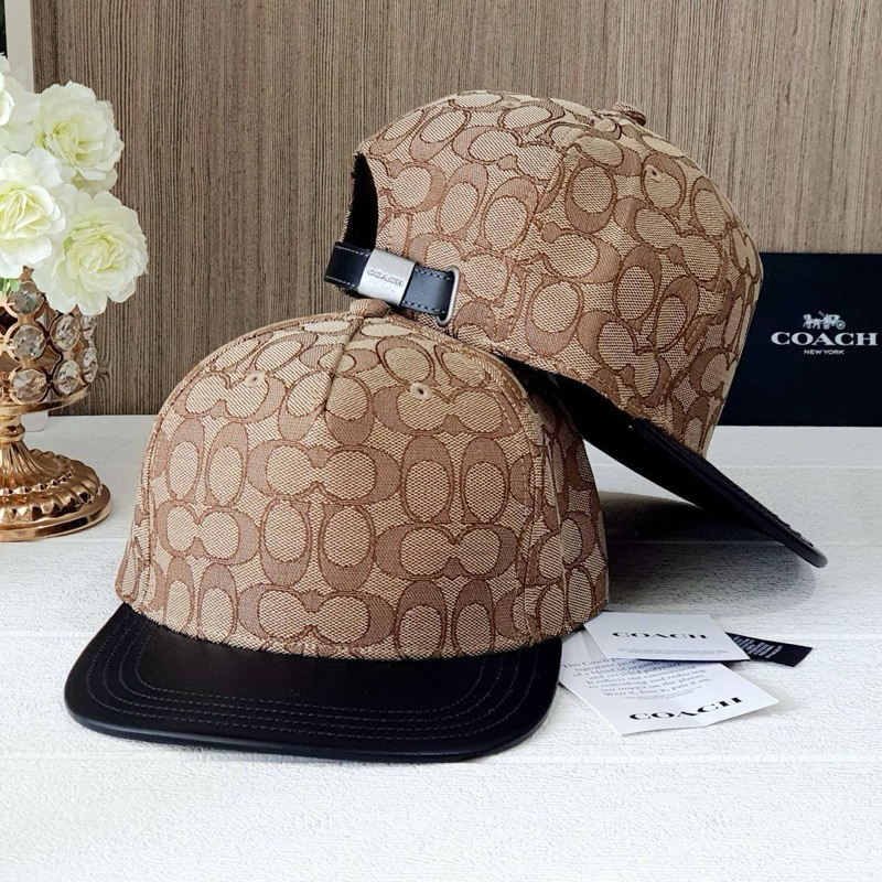 New COACH Signature Jacquard Flat Brim cap | Shopee Malaysia