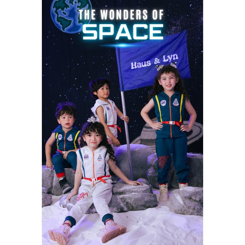Haus & Lyn Kids Set Shirt And Pants Hooded Astronaut Cotton Fabric ...