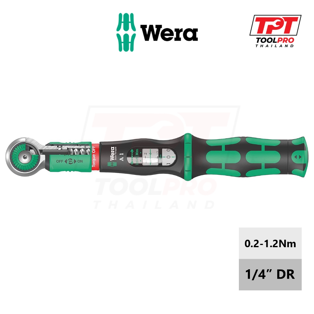 Wera 1/4" 2-12Nm Torque Wrench Safe-Torque A1 (05075800001) | Shopee Malaysia