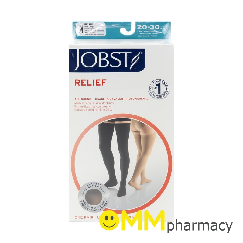 JOBST RELIEF THIGH Varicose Veins Stocking(THIGH) 1pair Beige (Open End ...