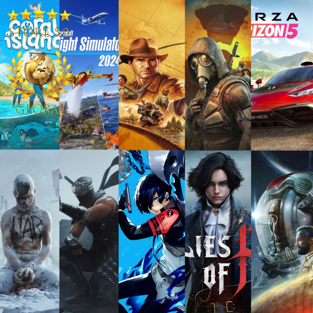 microsoft flight/indiana jones/coral island/forza/STALKER/starfield ...