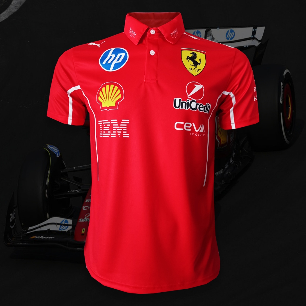 F1 Polo Shirt Formula One Team Ferrari Jersey 2025 Fan Model FM0112 ...