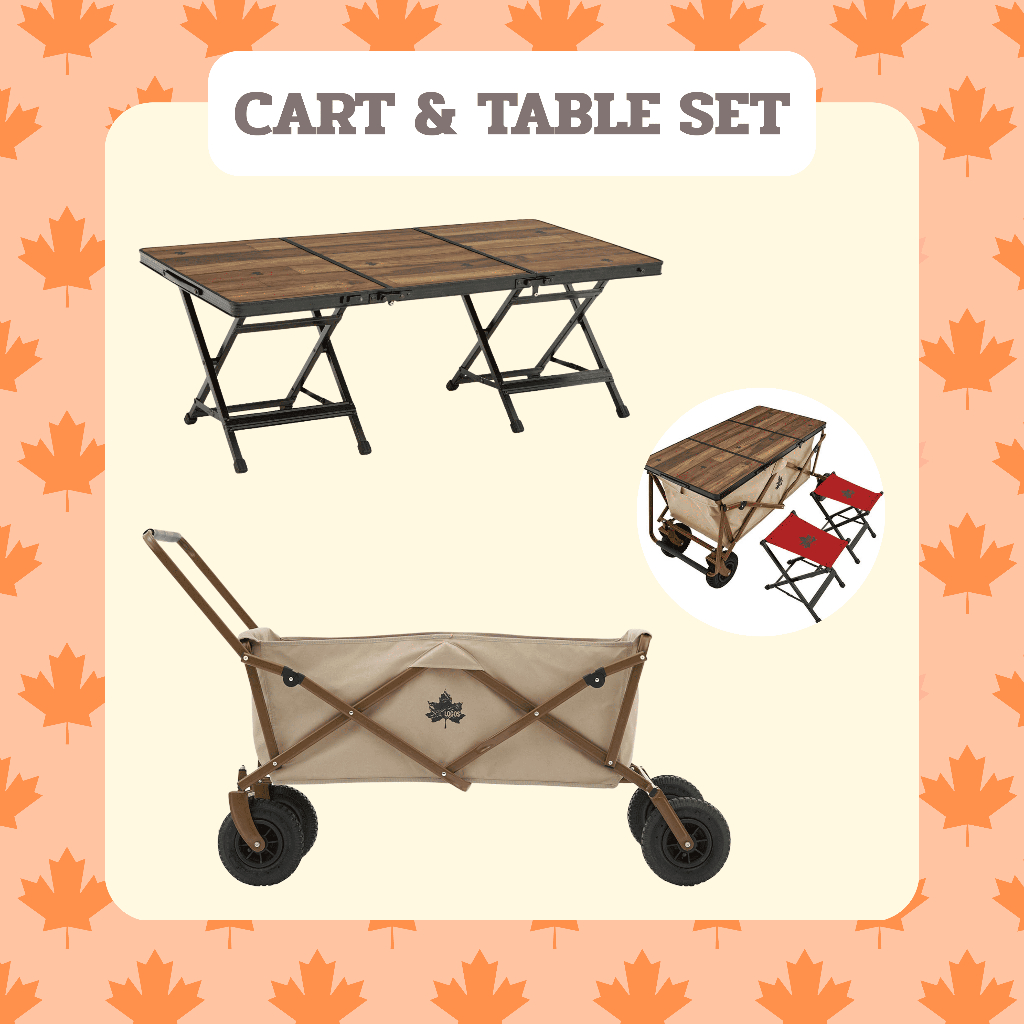 LOGOS CART&TABLE SET Trolley With TABLE & Chair | Shopee Malaysia