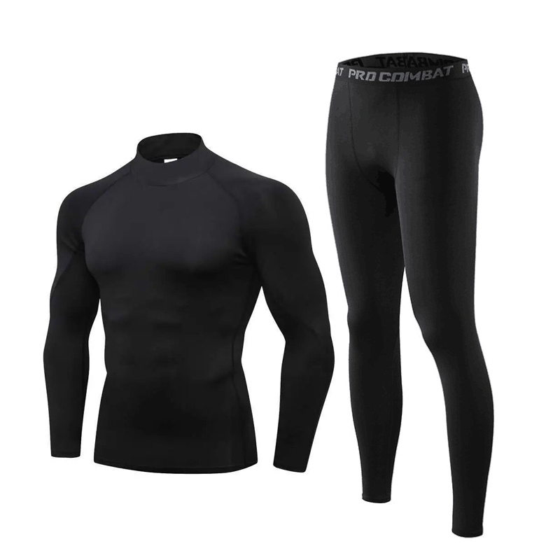 PRO COMBAT Compression Shirt + Pants Two-Piece Sportswear | Shopee Malaysia