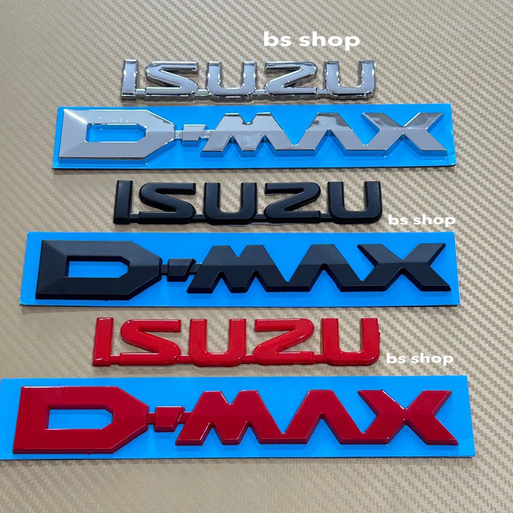 ISUZU + D-MAX Logo Red/Silver/Black Per Set 2 Pcs | Shopee Malaysia