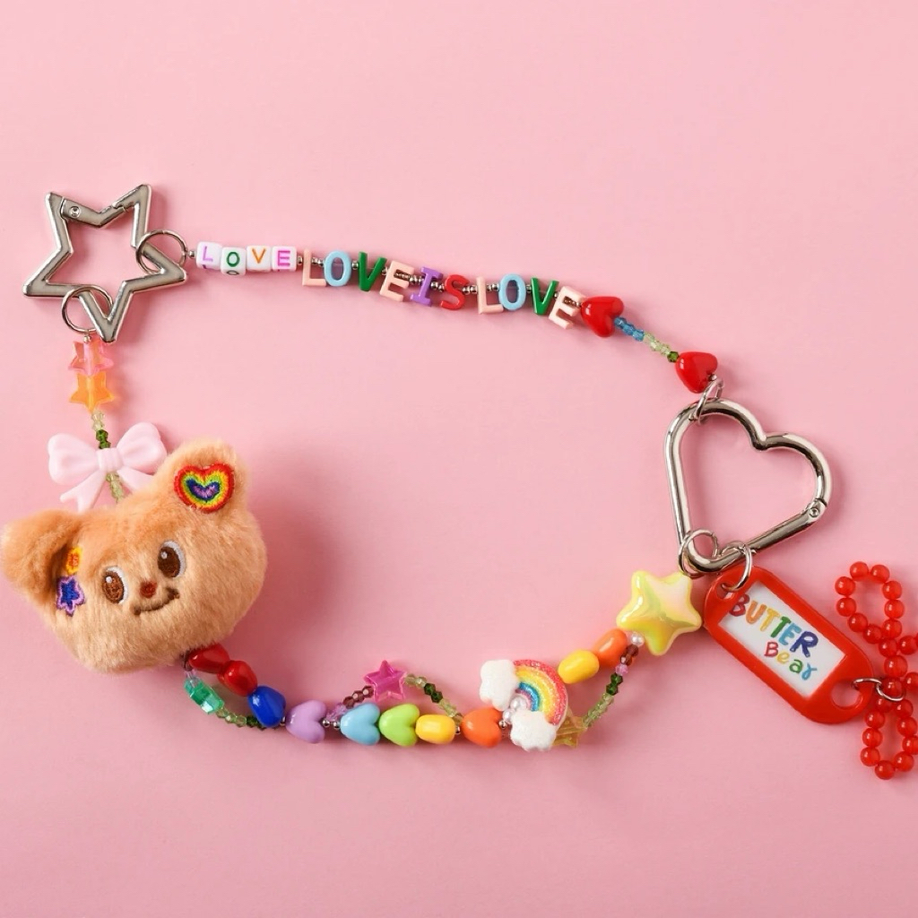 Beaded Keychain Rainbow Butter Bear Butterbear | Shopee Malaysia
