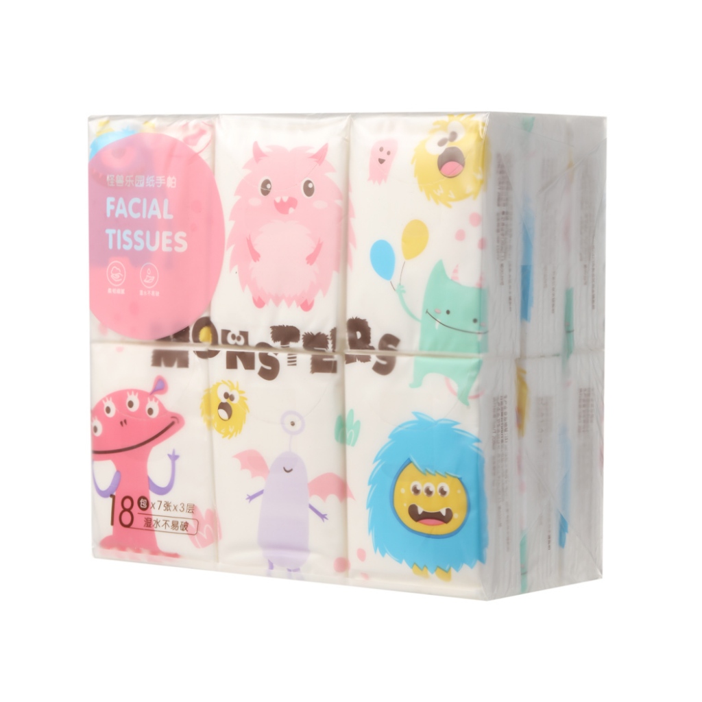 MINISO Monster Paradise Collection Tissues (18 Packs) | Shopee Malaysia