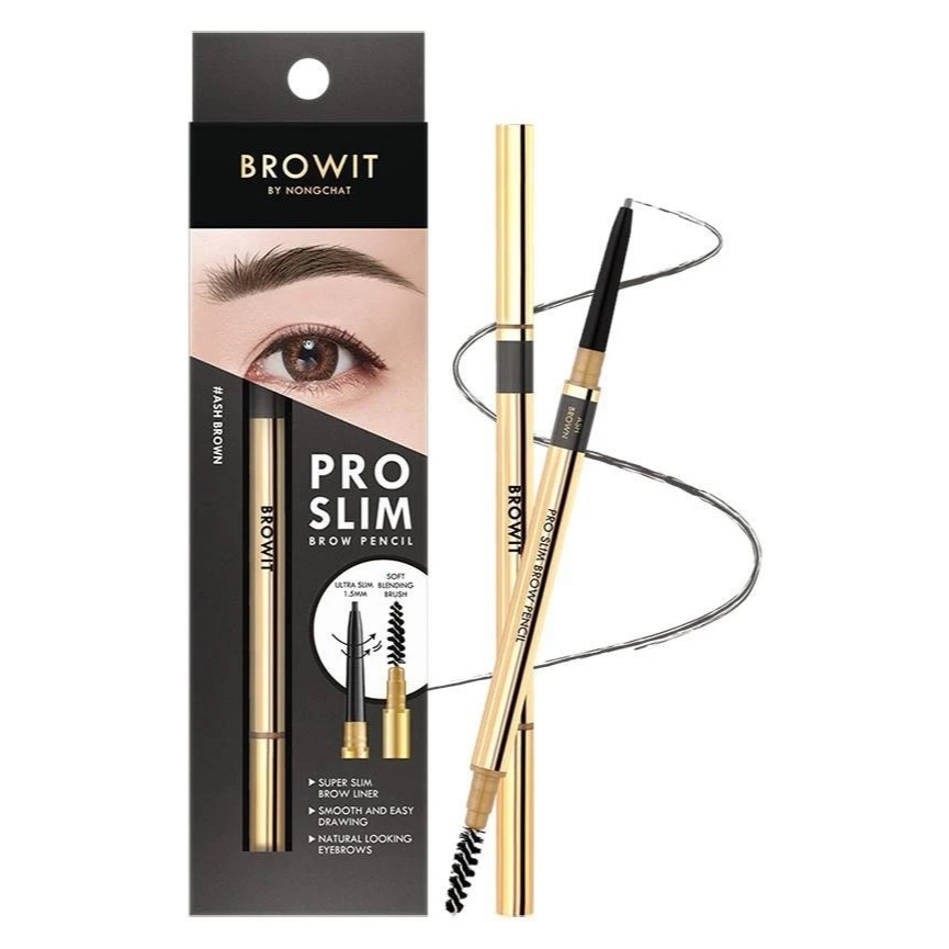 Browit by NongChat Pro Slim Brow Pencil 0.06g Eyebrow Comes With A 6d ...