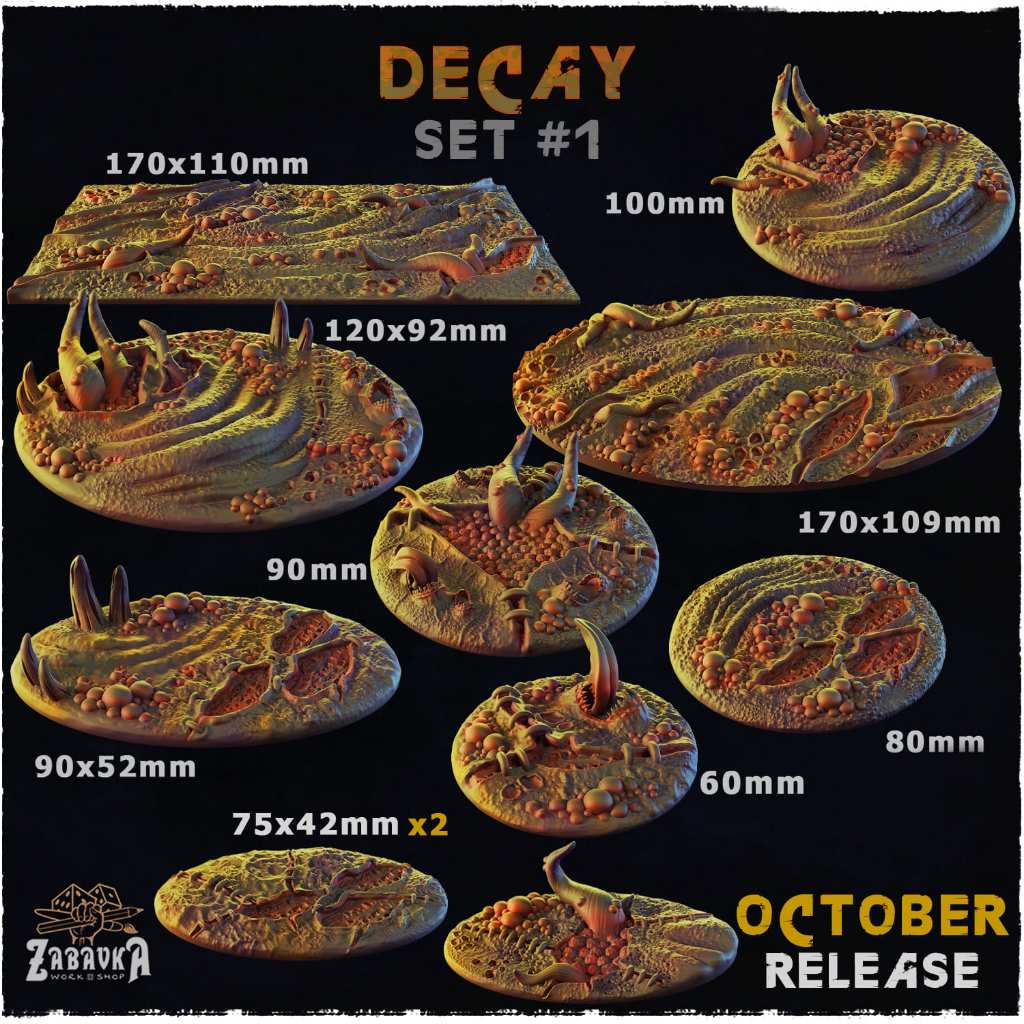 Decay Bases Wargame base Warhammer Bolt action D&D [Designed by Zabavka ...