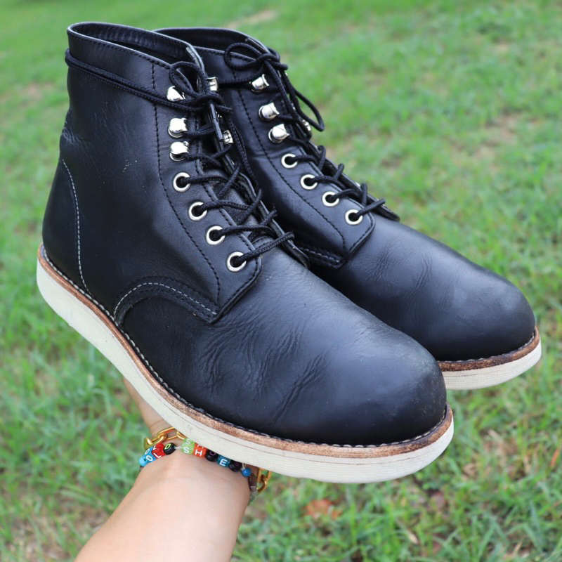 + 26.5Cm 42eu 8.5Us Hawkins Shoes EST.1850 Round Toe Work Boots Black ...