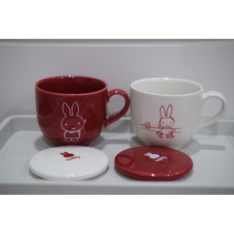 Miffy Mug Set With Ceramic Lid-2 Colors To Choose From (Genuine ...