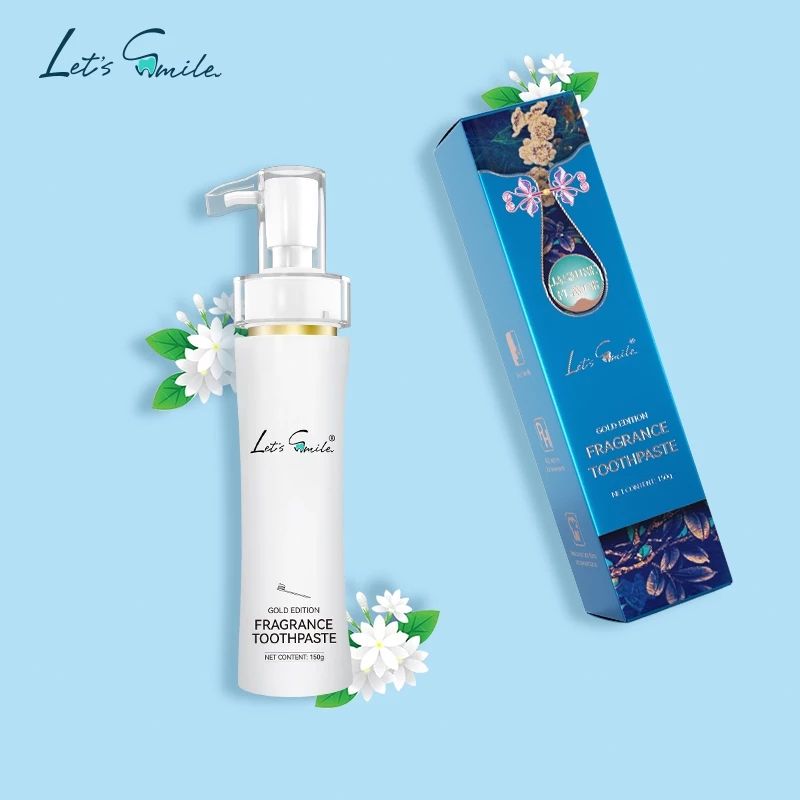 Let's Smile Whitening toothpaste. Fresh Breath Version Gold toothpaste ...