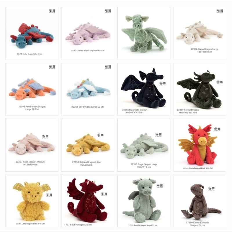 JellyCat-Dragon-Doll-Tag Label-The Store Without Bag For You-Moonlight ...