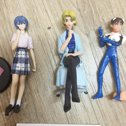 Anime Evangelion/Ritsuko Akagi/Rei Ayanami/Shinji Ikari/Casual Figure ...