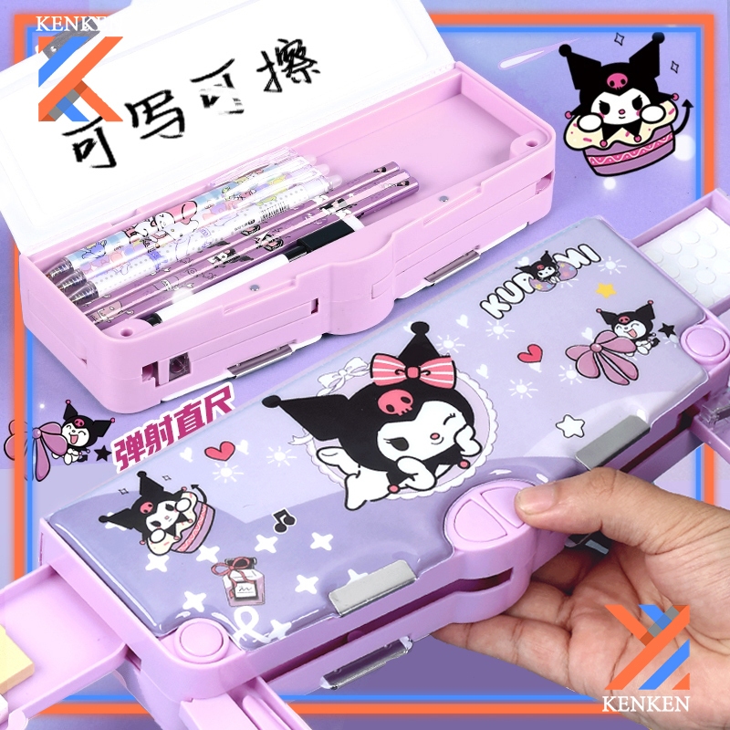 Sent From Thailand 【Double-Sided Opening】 2-Layer Pencil Box Multi ...