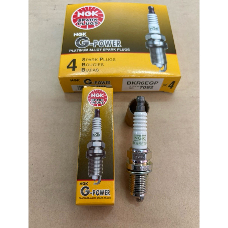 NGK Genuine Spark Plug Needle No. BKR6EGP (7092) G-Power Platinum Alloy ...