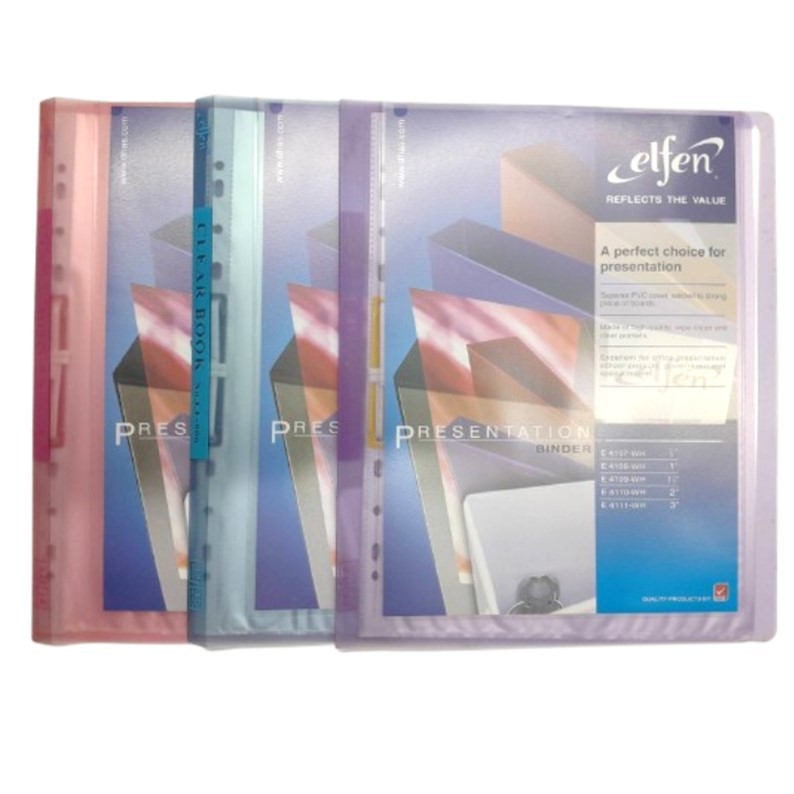 Elfen Punch File EF-906 A4 (10 Packet) **Werk To Choose Color ...