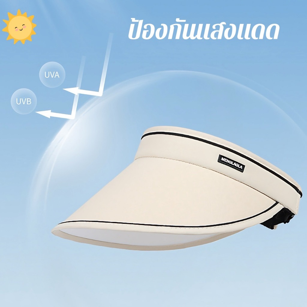 Half-Head Sun Hat Korean Style Full Face Protection Wide Brim Can Be ...