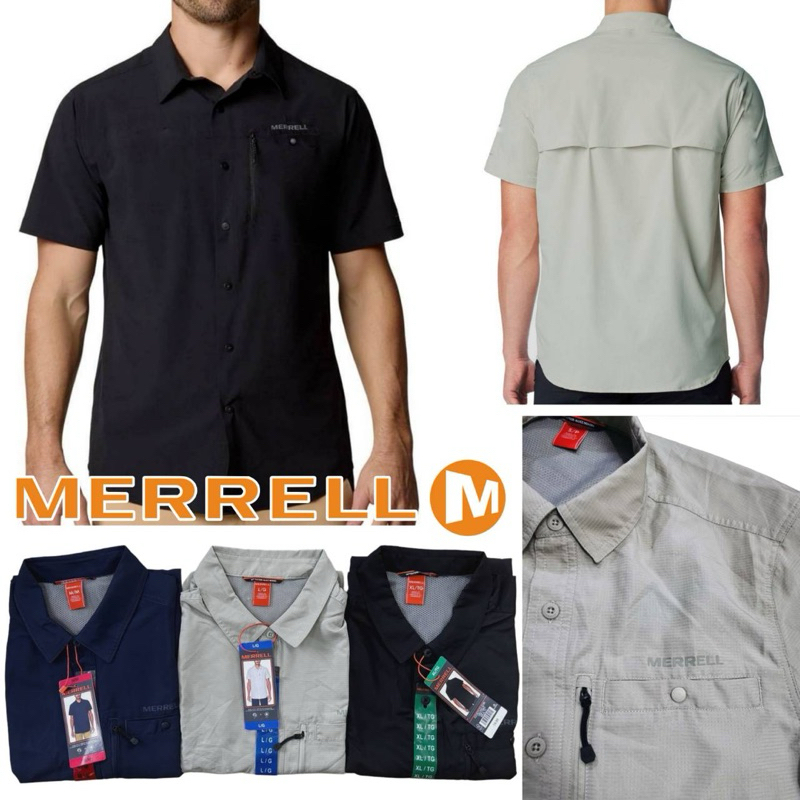 MERRELL Trekking Outdoor Lightweight Shirt Short Sleeve | Shopee Malaysia
