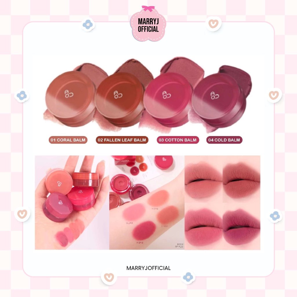 New Colors Available * AOU Floffy Matte Balm 4.5g. (Matte Lip Balm ...
