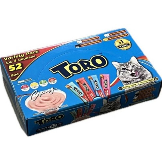 Toro Total 4 Flavors In Box Cat Lick Snacks 52sachets/Pack/Nekko Gold ...