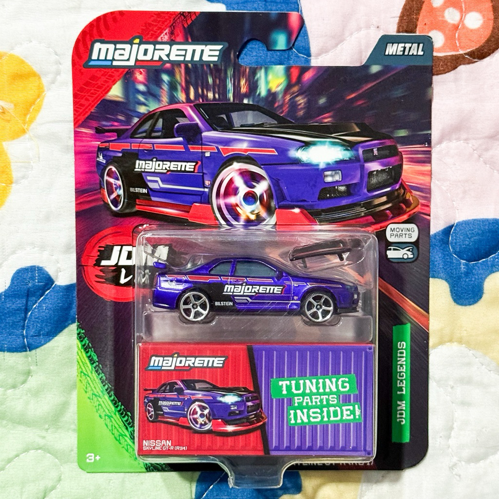 Majorette Diecast Model Car Tune Up JDM LEGENDS-Nossan GTR R34 Purple ...