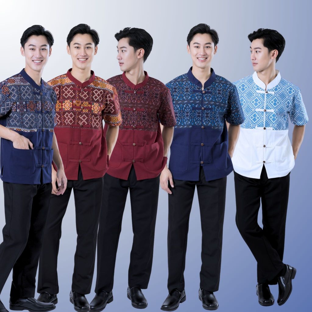 Men's Native Shirt Thai Pattern Half Body Grade A Cotton Soft And ...