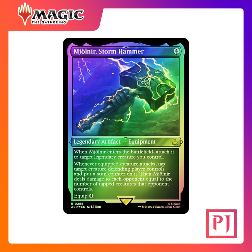 [MTG] Mjolnir Storm Hammer (FOIL Etched) [ACR] [ARTIFACT] [RARE] [FOIL ...