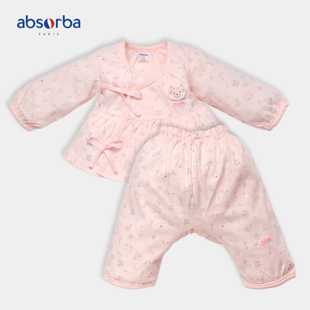 Online Only Available-Absorba Baby Girl Long Sleeve Front Tie For ...