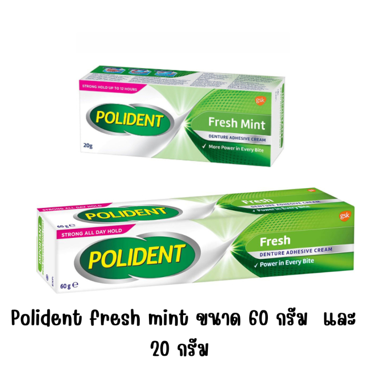 (Free) Polydent Denture Adhesive Cream Size 20 g (Buy 3 Have More ...