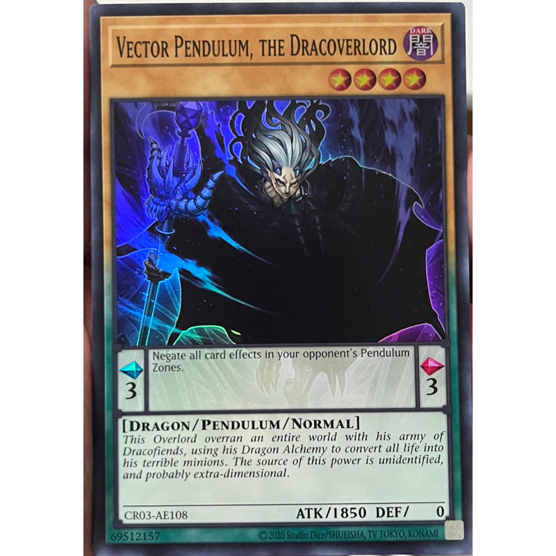 Yugioh Asia-Eng [CR03-AE108] Vector Pendulum the Dracoverlord (Super ...
