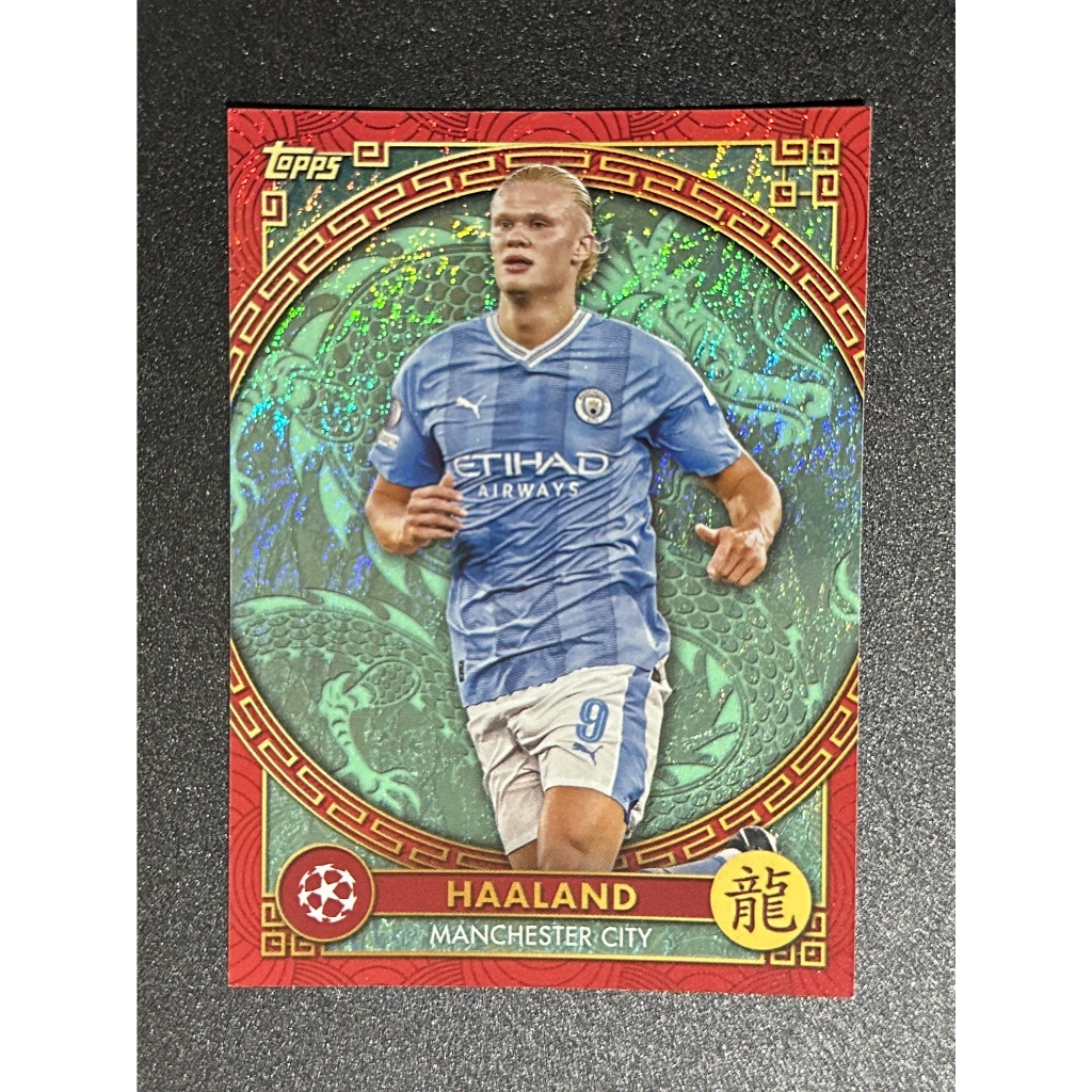 Topps UEFA Jade Edition Erling Haaland Chinese New Year Manchester City ...
