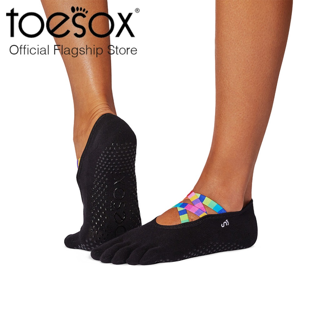 (New Spring 2025) ToeSox Grip Full Toe Elle Flash Non-Slip Socks Split ...