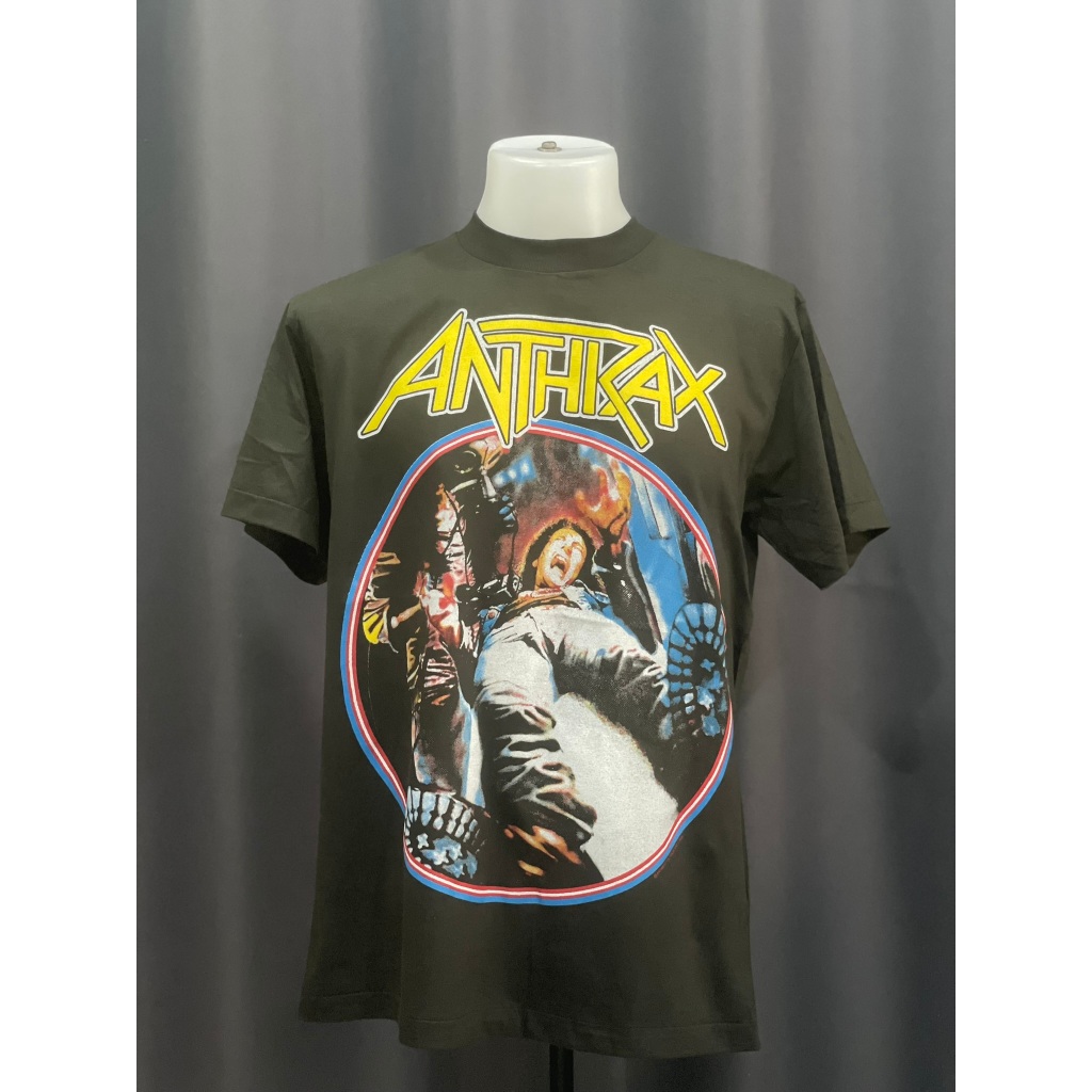 Vintage Anthrax Band T-Shirt With Front And Back Screen | Shopee Malaysia