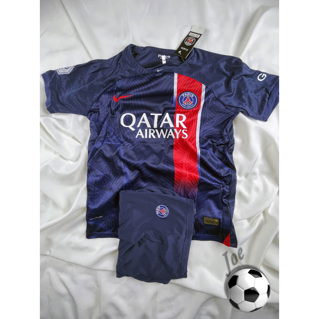 PSG (Blue) Football Uniform Men's Jersey And Soccer Pants 2023-2024 ...
