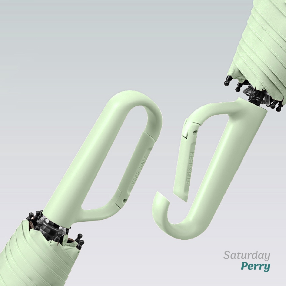 [Sat Perry] UV Cut Openable Hook Handle Folding Umbrella Protection ...