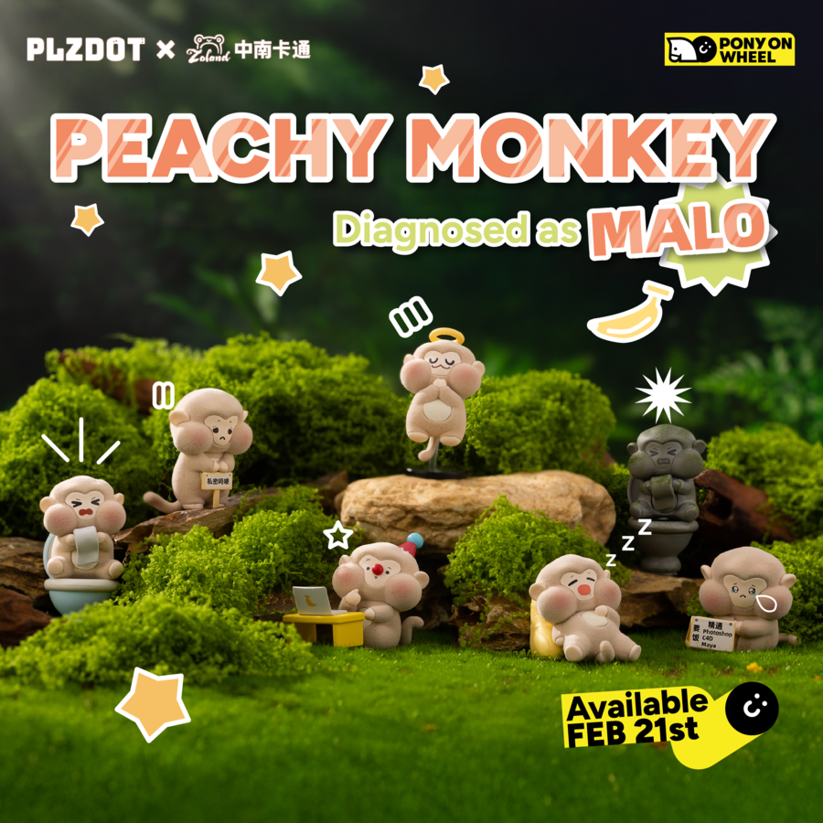 PONY ON WHEEL-PEACHY MONKEY DIAGNOSED AS MALO-Dip Box-Whole set (6PCS ...