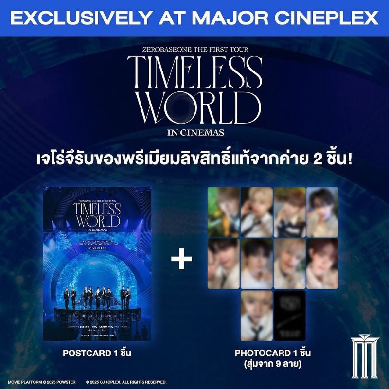 Photo Card ZEROBASEONE THE FIRST TOUR TIMELESS WORLD IN CINEMAS Authentic From Major Cineplex ...