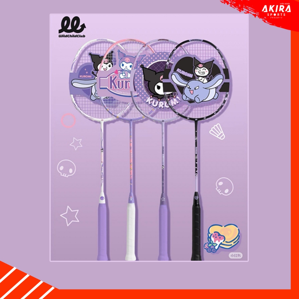 WCC Kuromi Badminton Racket x wildchildclub 5U/G6 Free Ball Sticker ...