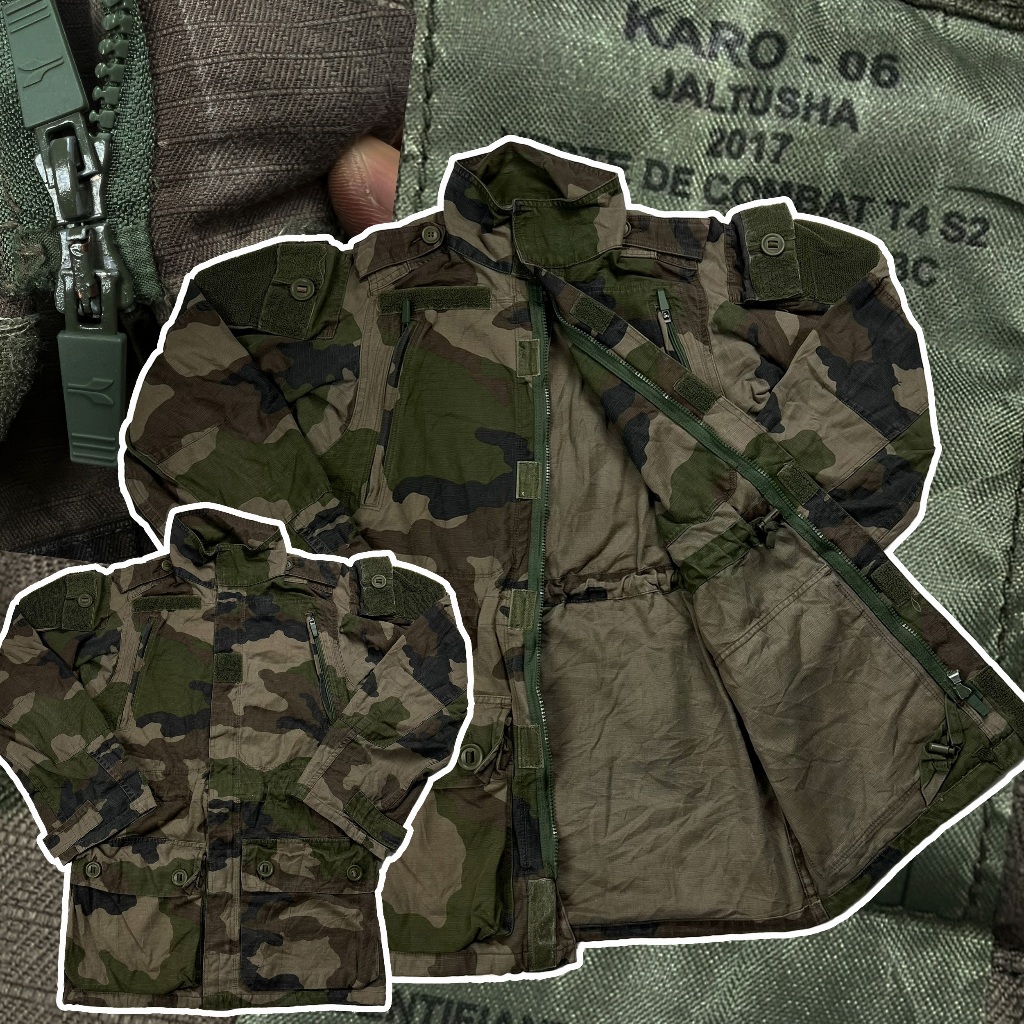 Hiking Jacket Genuine French Army CCE SF Woodland Camo Combat Smock ...